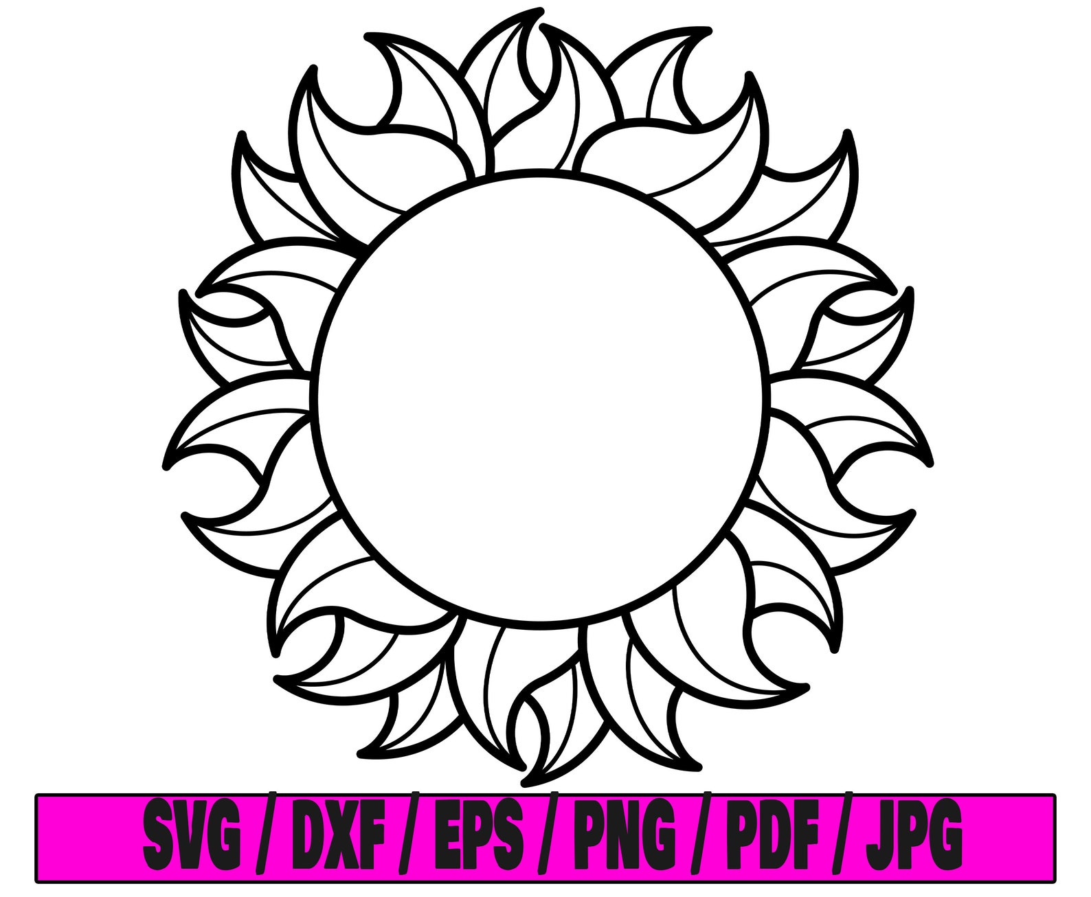 Sun Svg, Sun Flare Svg, Sun Outline Svg, Summer Svg, Sunny Svg - Etsy