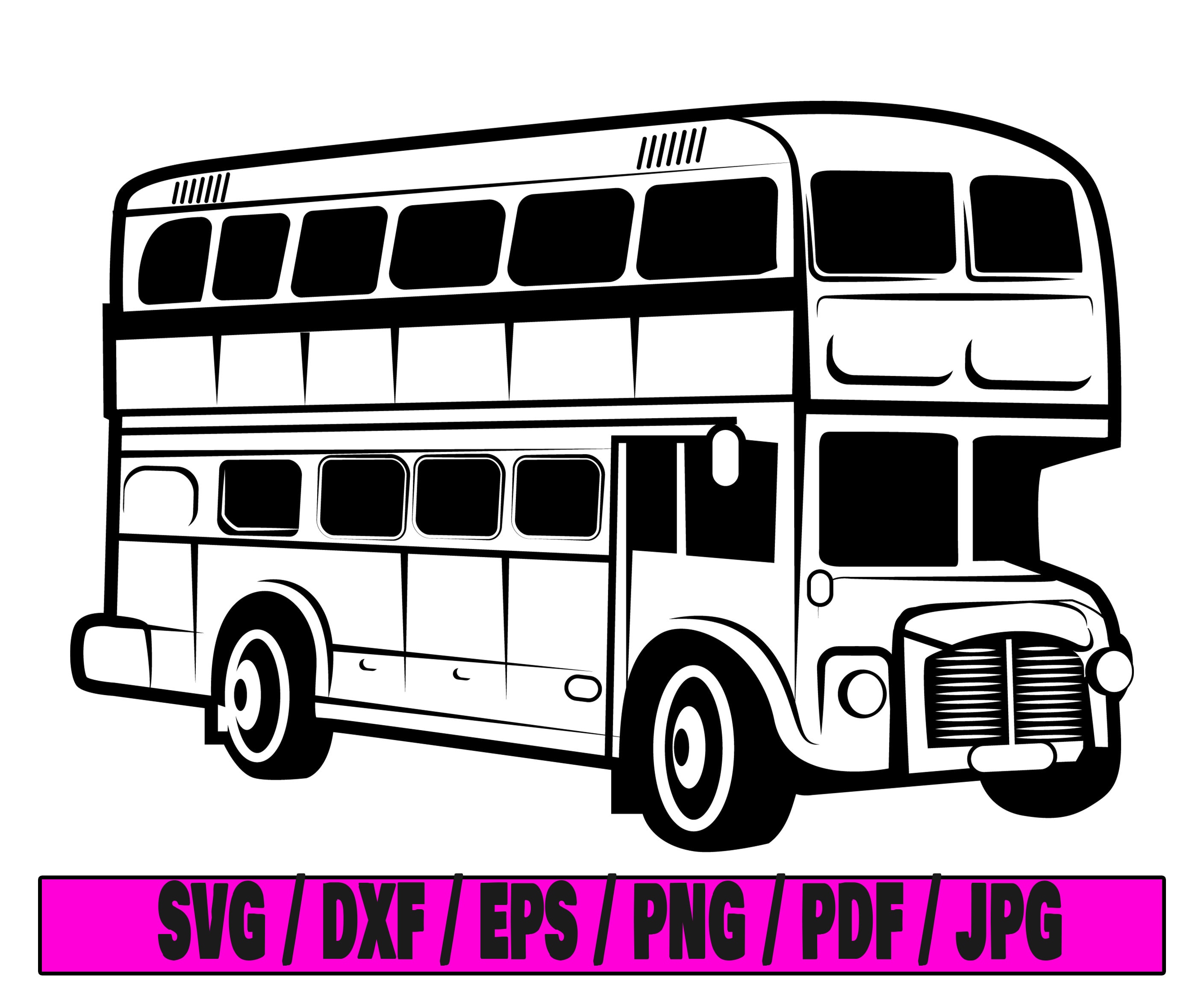 Bus Svg, Transportation Svg, London Bus Svg, Tourist Svg, Bus Outline ...