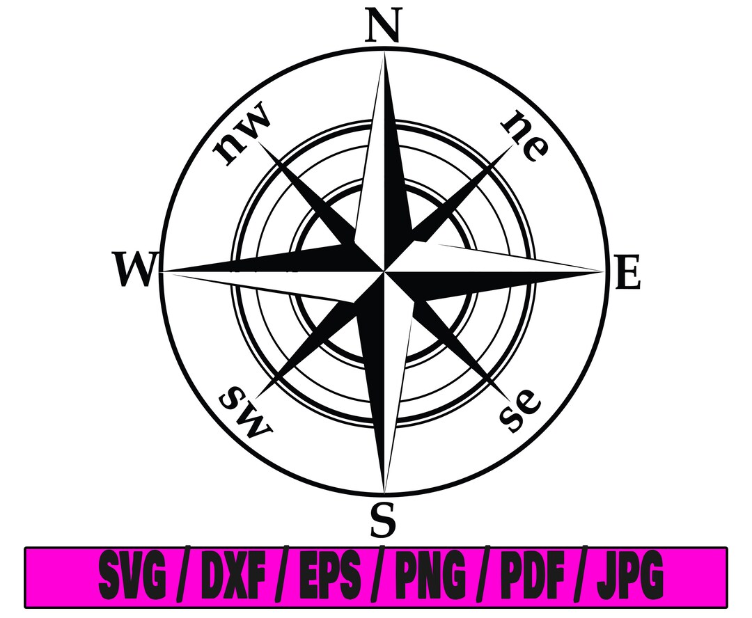 Compass Svg, Compass Svg Cut File Svg, Direction Svg, Svg Cut File Svg ...