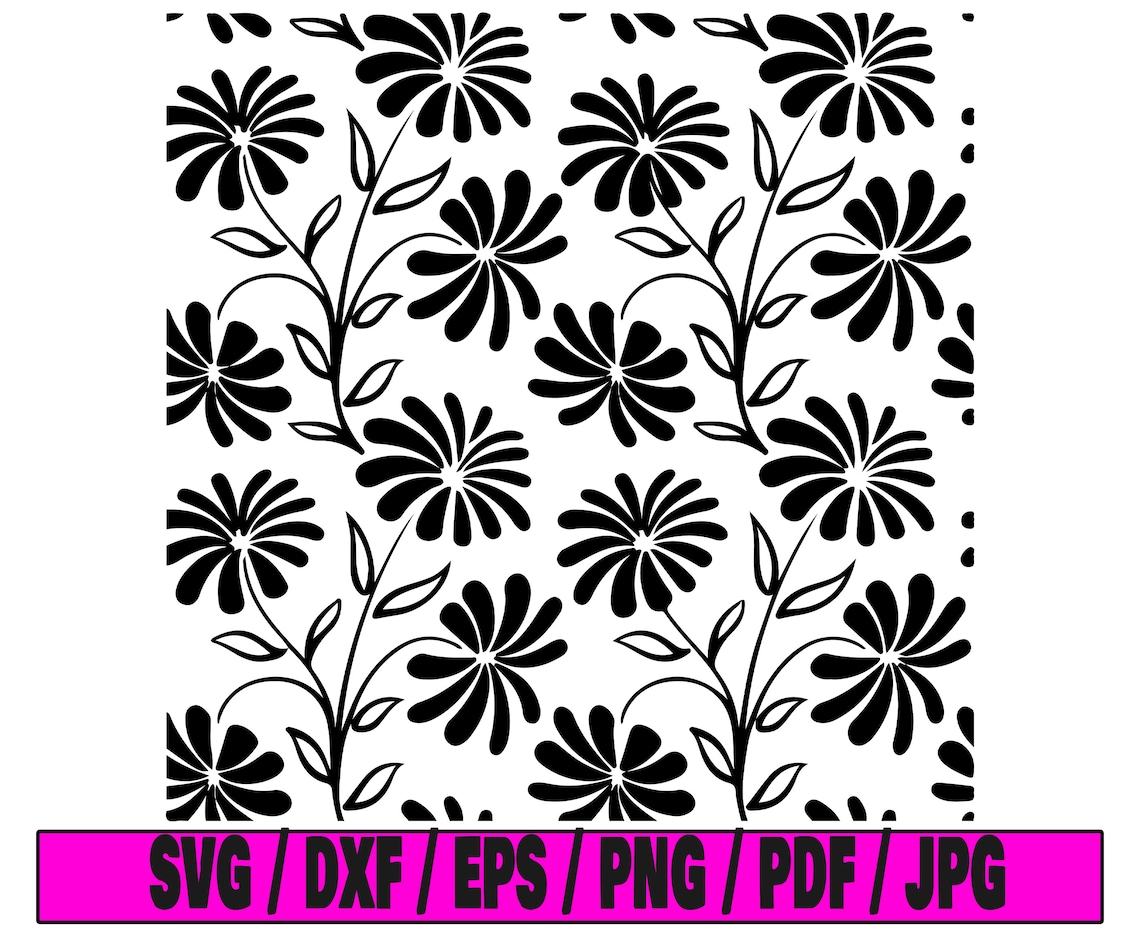 Flower Pattern Svg, Floral Svg, Floral Svg, Pattern Svg, Seamless ...