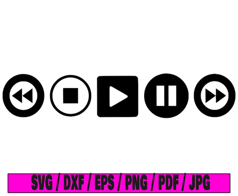 Bar Svg, Media Bar Svg, Play Svg, Music Svg, Silhouette Svg, Cricut ...
