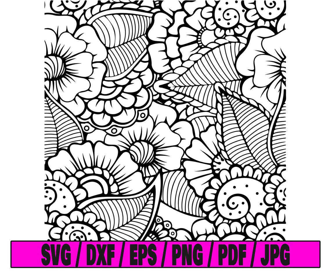 Floral Pattern Svg Seamless Pattern Svg Cut File Floral - Etsy