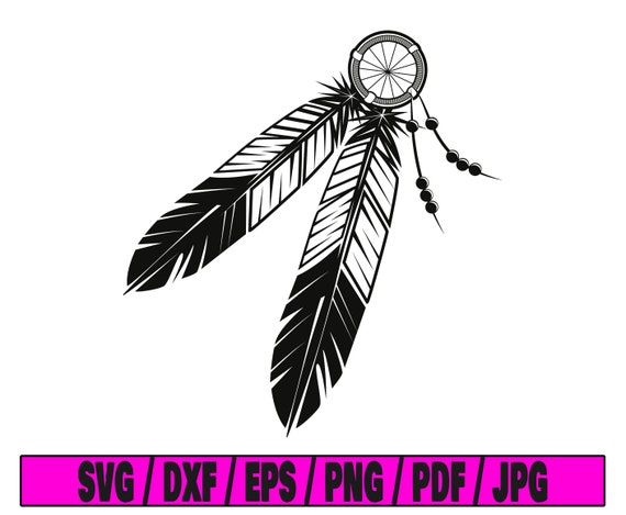 Silueta De Pluma India