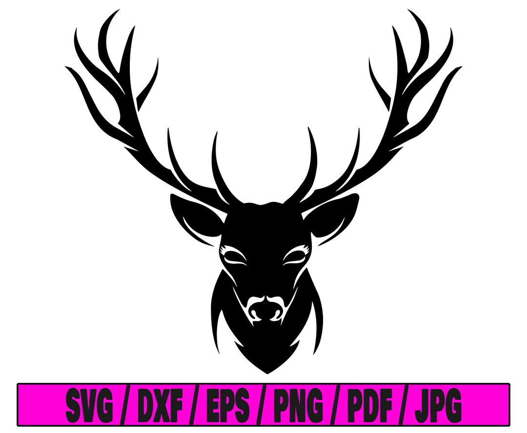 Deer Svg, Stag Svg, Hunting Svg, Hunt Svg, Animal Svg, Deer Horns Svg ...