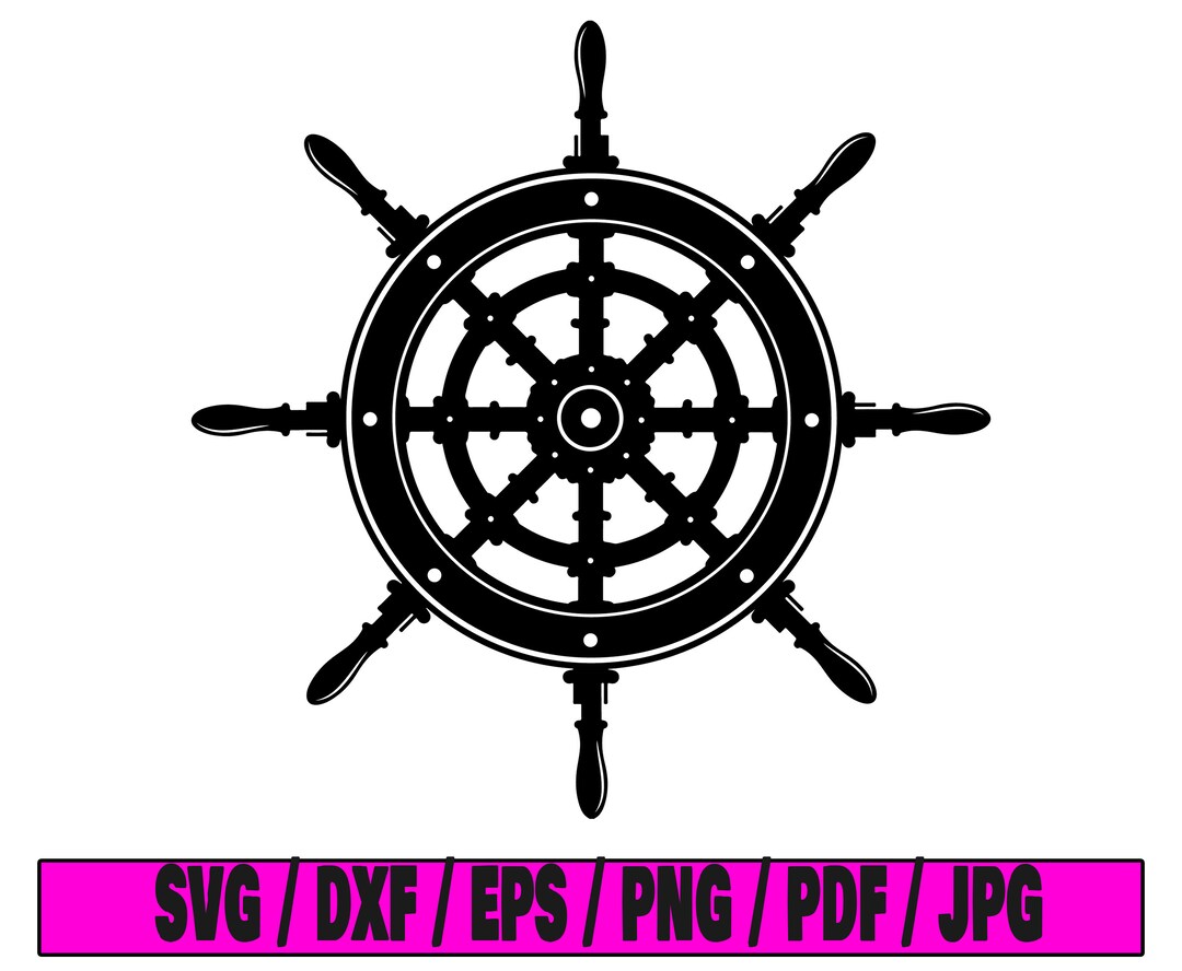 Rudder Wheel Svg, Rudder Svg, Silhouette Svg, Ship Svg, Sail Svg - Etsy