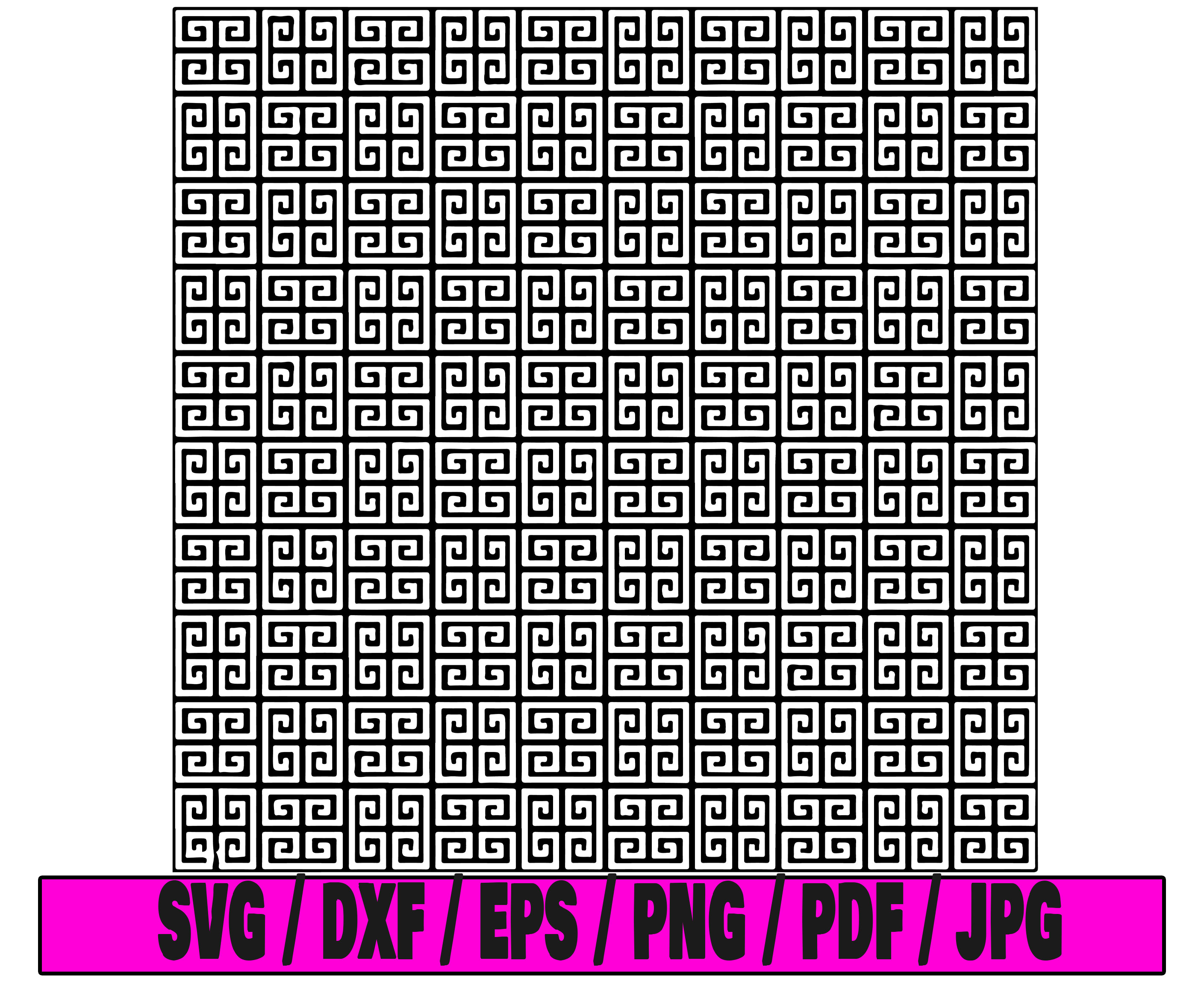 Greek Pattern Svg, Pattern Svg, Greek Silhouette Svg, Greek Outline Svg ...