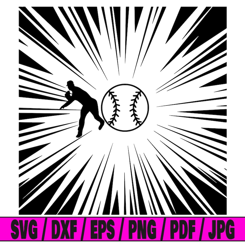 Baseball Pitcher Svg - Etsy