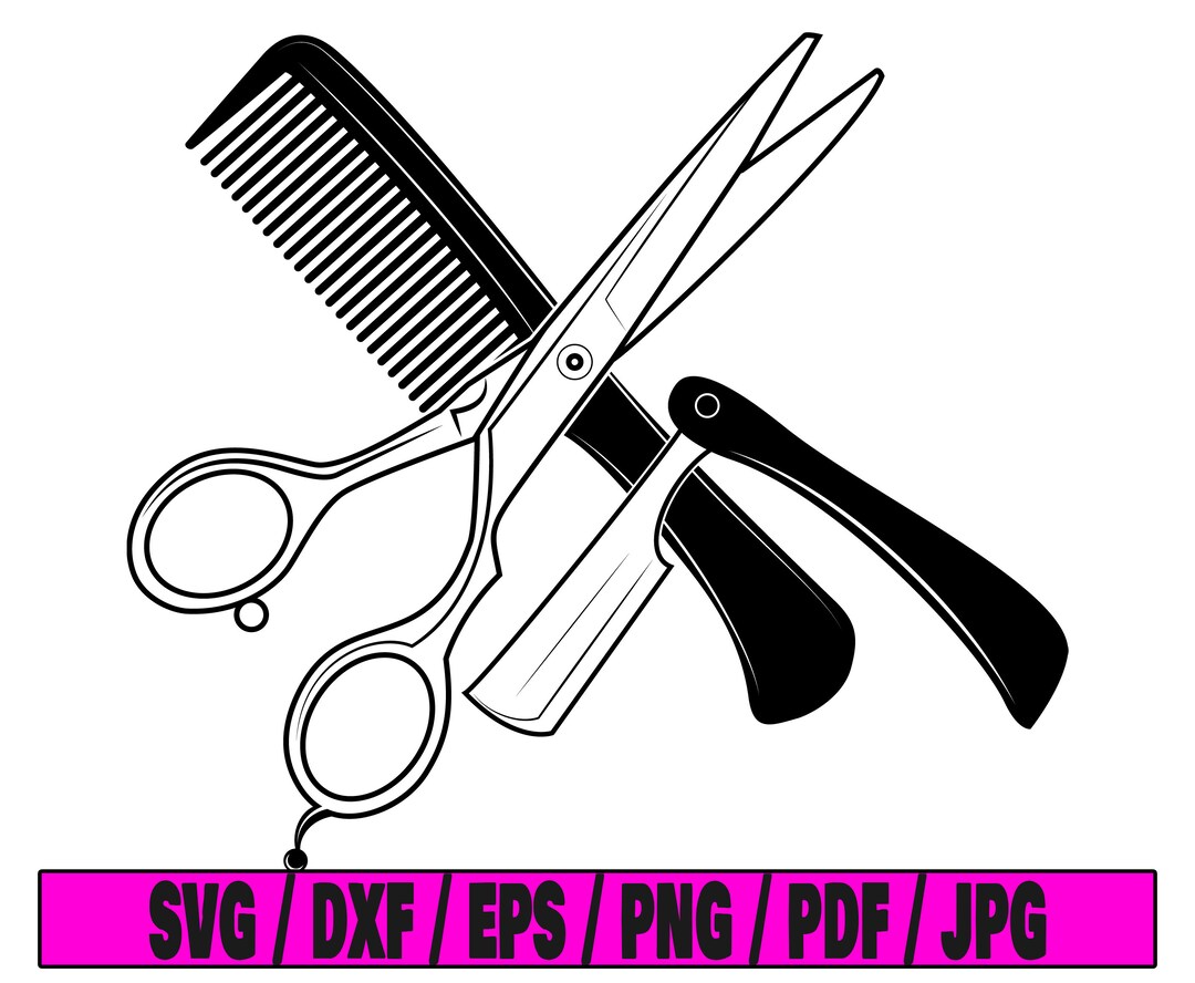 Barber Tools Svg, Scissors Svg, Barber Svg Cut File, Razor Svg - Etsy