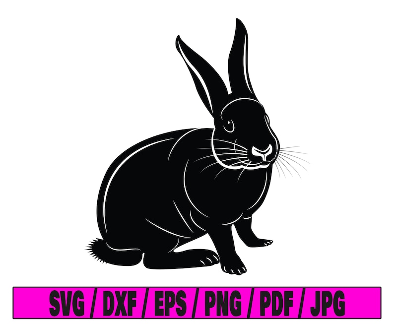 Rabbit Svg, Animal Svg, Rabbit Silhouette Svg - Etsy