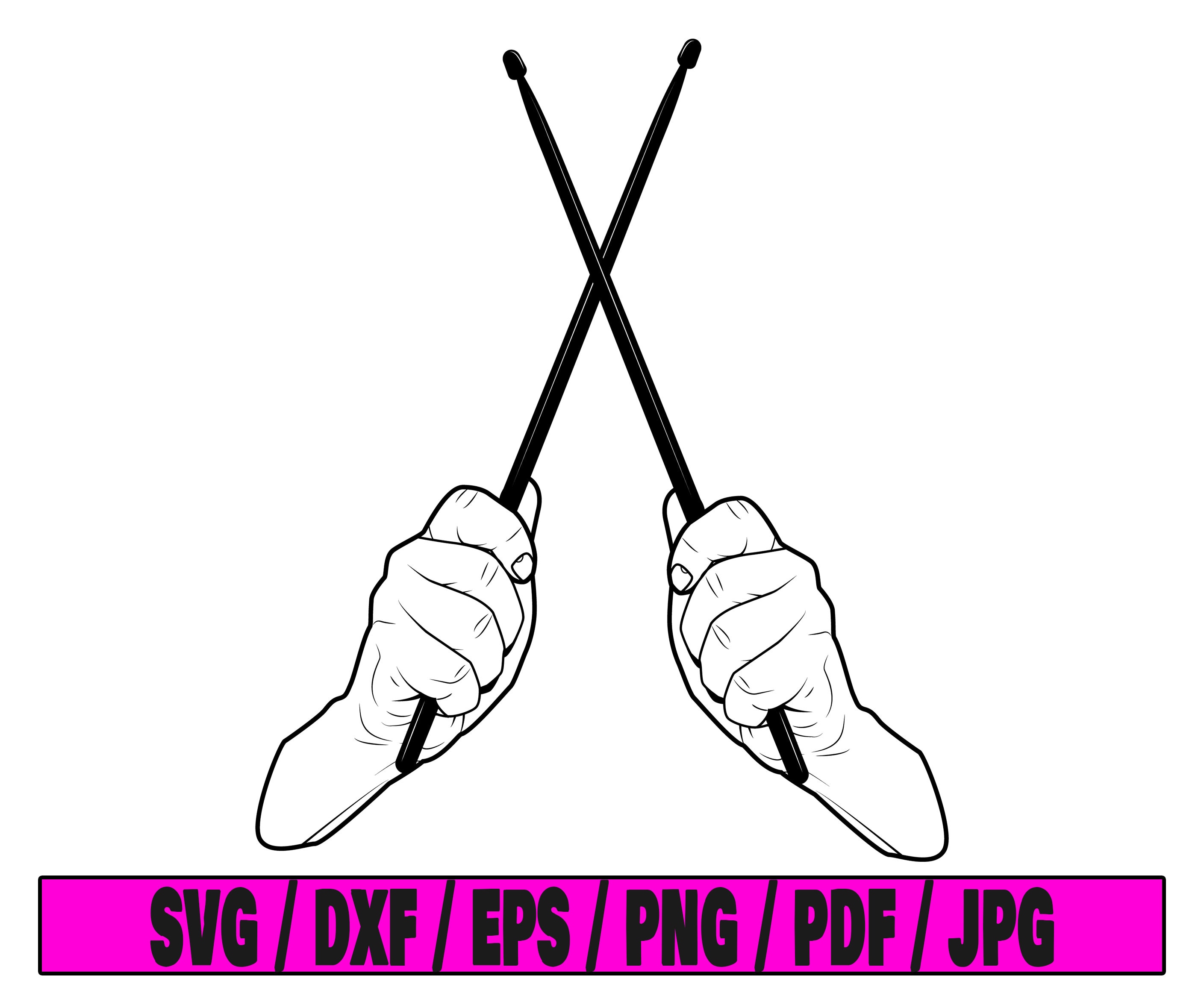 Drummer Svg, Drum Stick Svg, Musician Svg, Drummer Silhouette - Etsy
