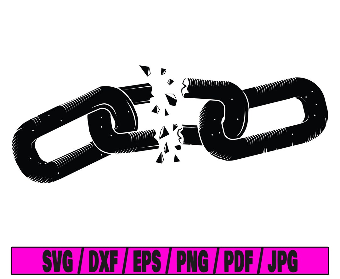 Broken Chain Svg, Chain Svg, Broken Svg, Chain Silhouette Svg - Etsy