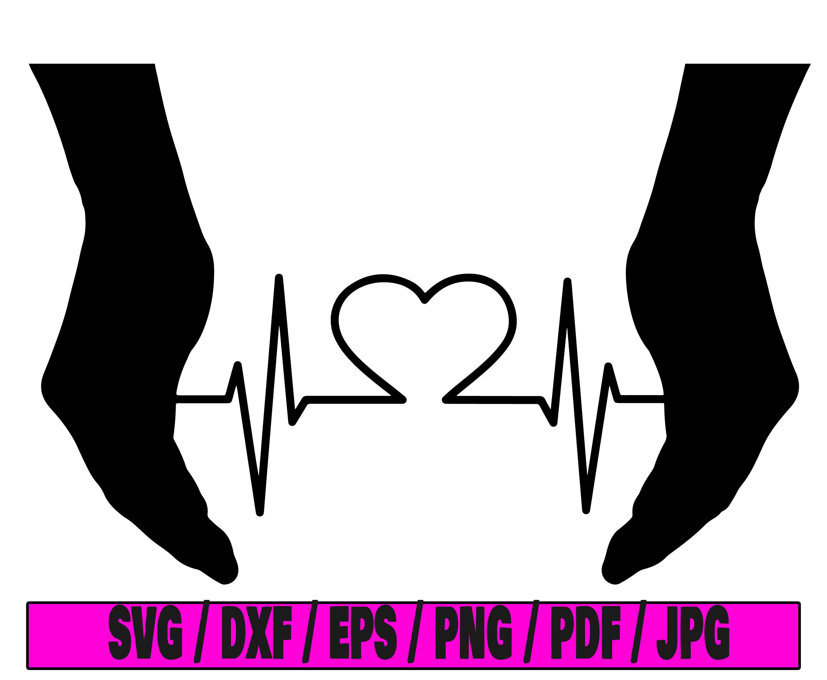Pulse Svg, Healthcare Svg, Hands Svg, Health Svg - Etsy