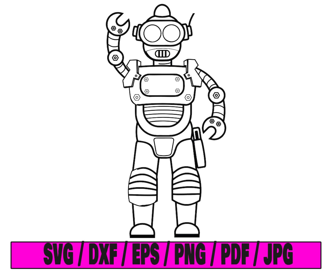 Retro Robot Svg, Robot Svg, Retro Svg, Vintage Scg, Sci Fi Svg, Robot ...