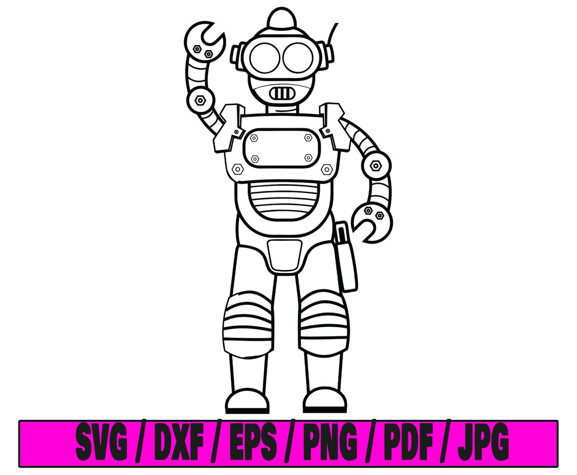 Retro Robot Svg, Robot Svg, Retro Svg, Vintage Scg, Sci Fi Svg, Robot ...