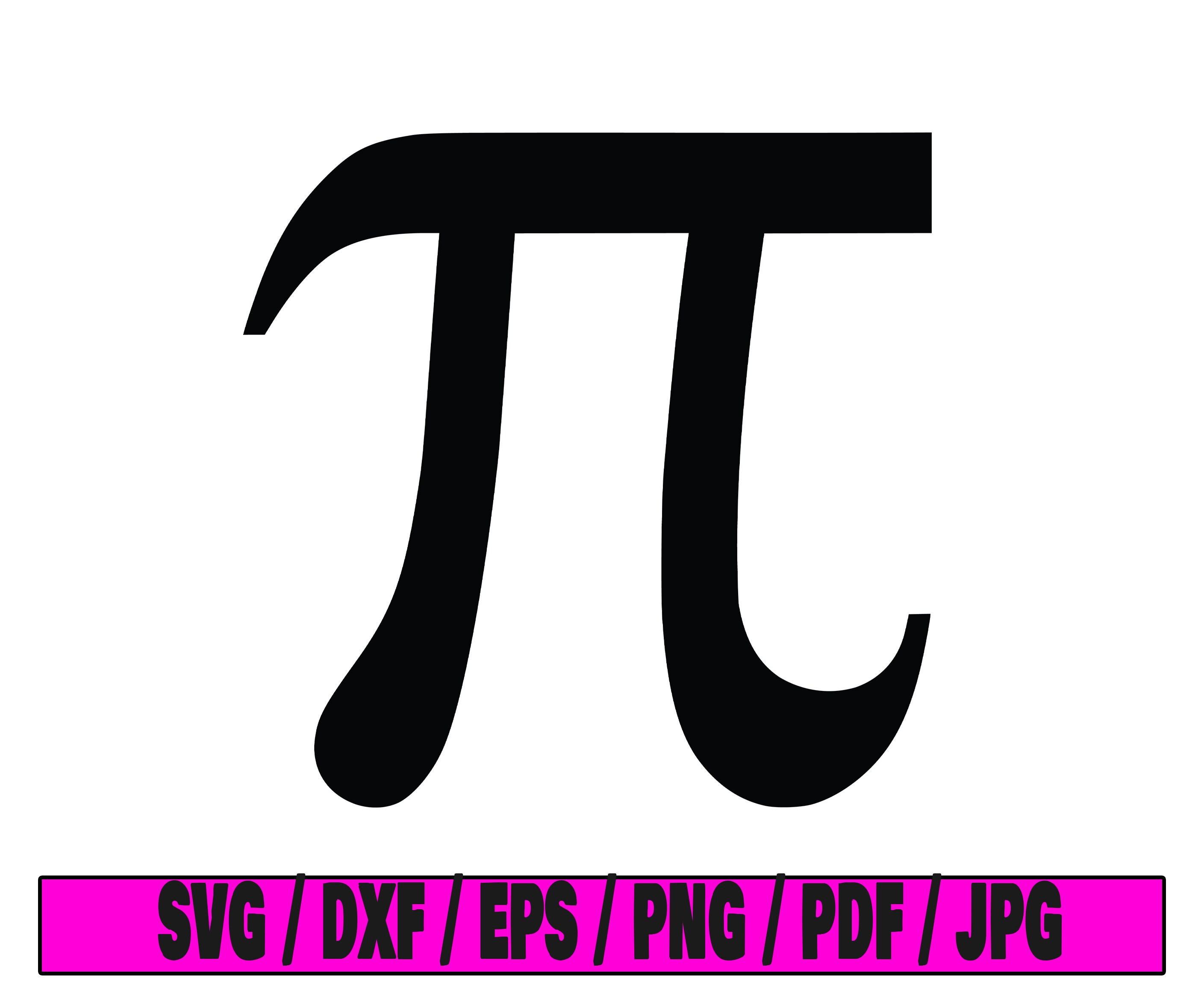 Pi Number Svg, Pi Svg, Math Svg, Pi Svg Silhouette Svg, Number Svg - Etsy