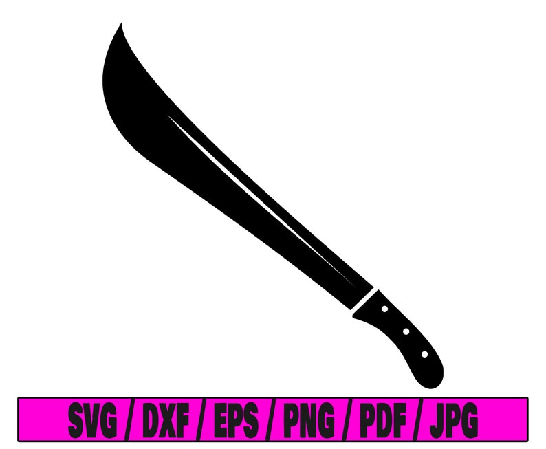 Machete Svg, Blade Svg, Machete Silhouette Svg, Silhouette Svg, Knife ...