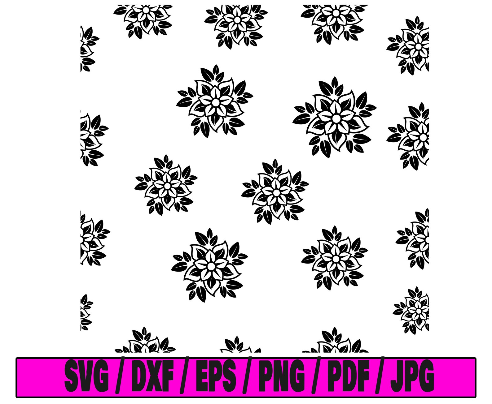 Seamless Rose Pattern Svg, Rose Svg, Pattern Svg, Seamless Svg, Cricut ...
