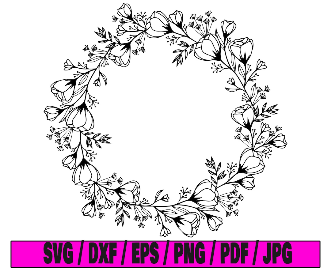 Floral Circle Svg, Floral Svg, Circle Svg, Floral Ornament Svg, Floral ...