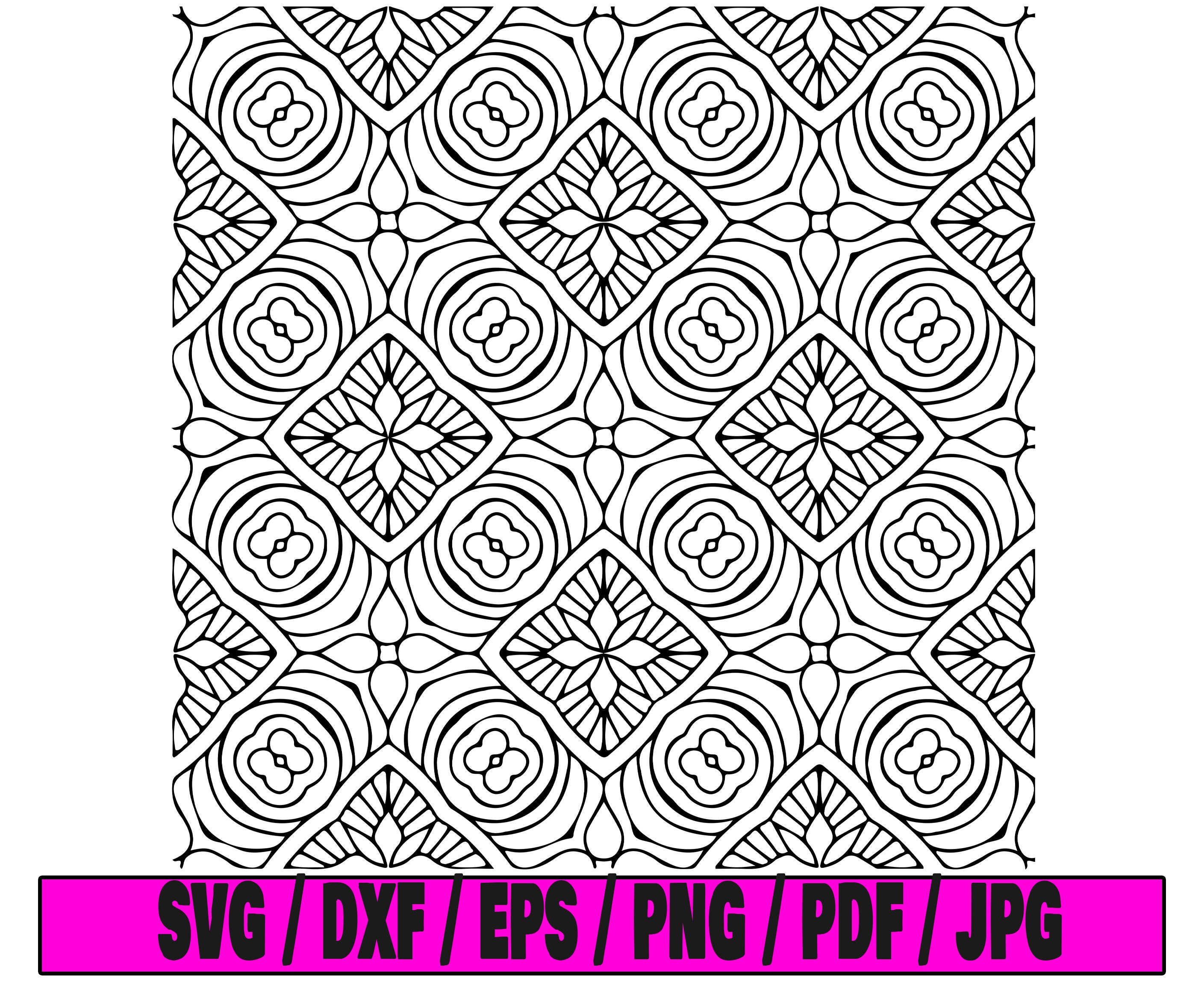 Seamless Pattern Ornament Svg, Svg Cut File, Cricut Svg, Damask Svg - Etsy