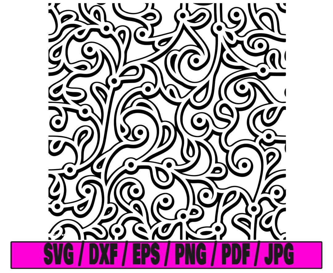 Seamless Ornament Svg, Pattern Svg, Ornament Svg, Silhouette Pattern ...
