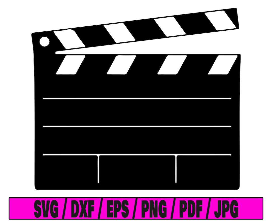 Clapperboard Svg, Clapper Svg, Cinema Svg, Clapperboard Silhouette Svg ...