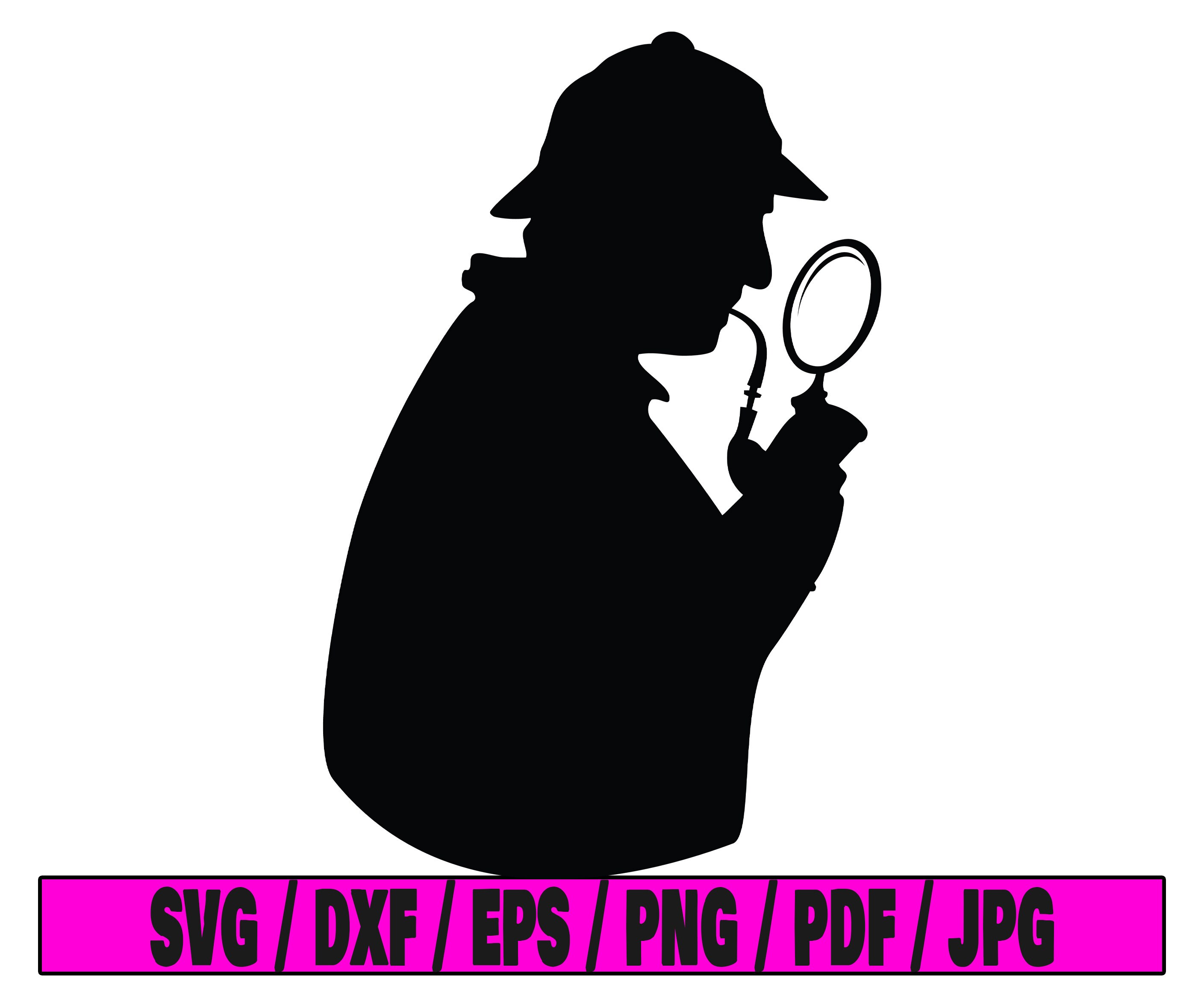 Detective Svg, Police Svg, Investigator Svg, Detective Silhouette Svg ...