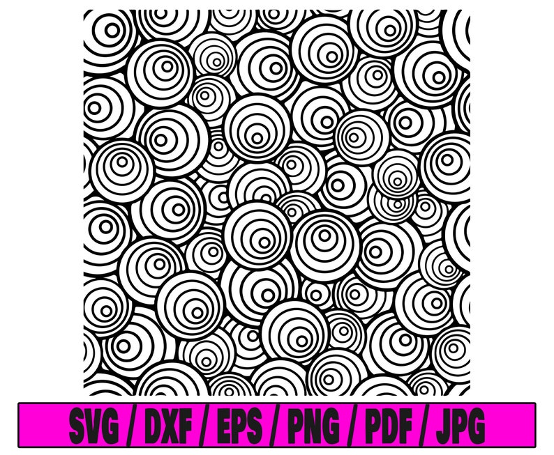 Circle Pattern Svg, Pattern Svg, Seamless Pattern Svg, Damask Svg ...
