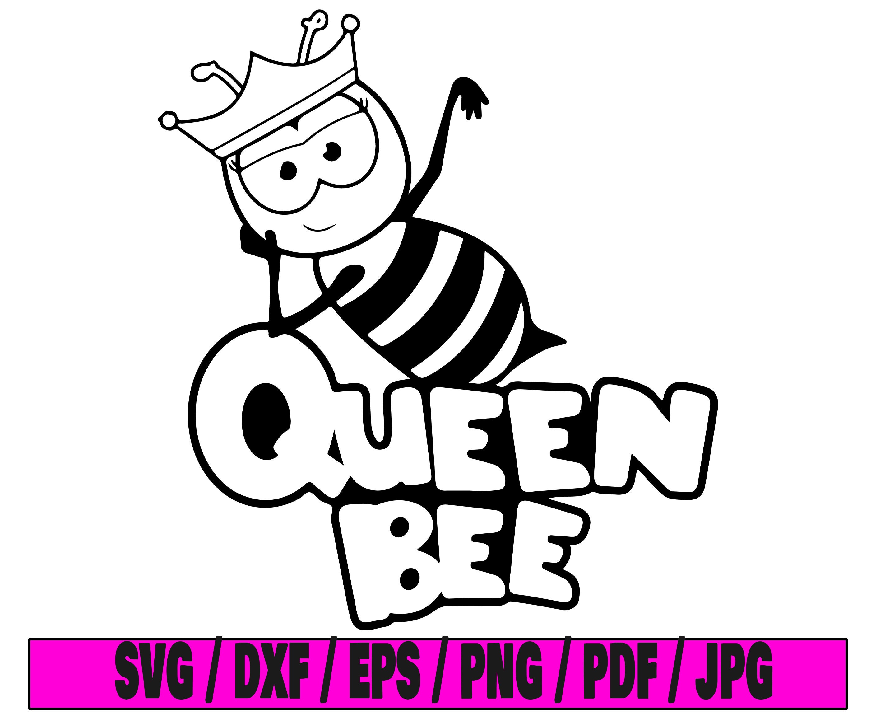 Queen Bee Svg, Bee Svg, Queen Svg, Worker Bee Svg, Queen Silhouette Svg ...