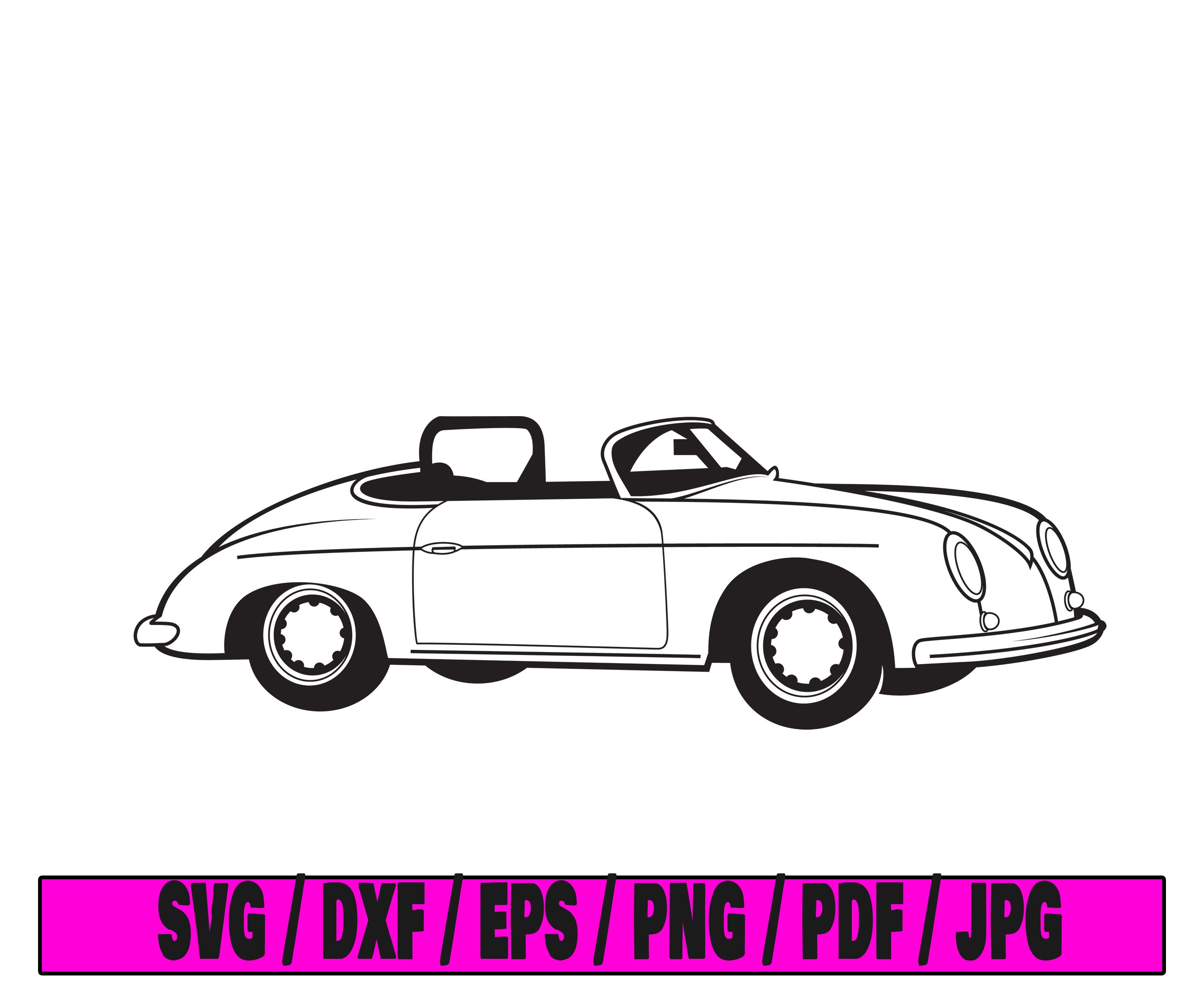 Vintage Car Svg, Vintage Svg, Retro Car Svg, Retro Svg, Car Outline Svg ...