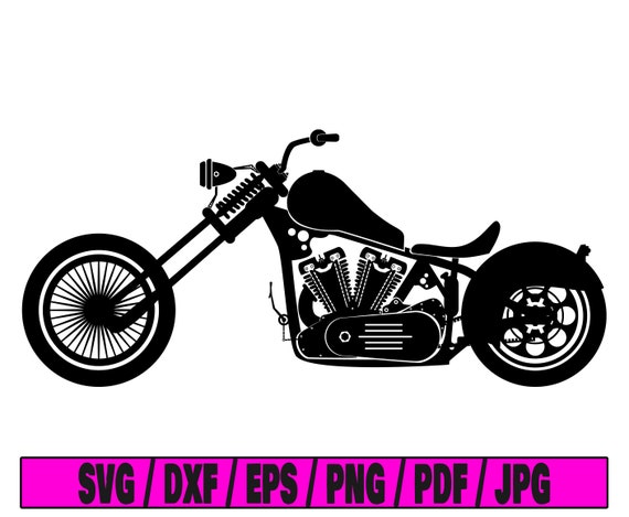 Chopper Motorcycle Silhouette