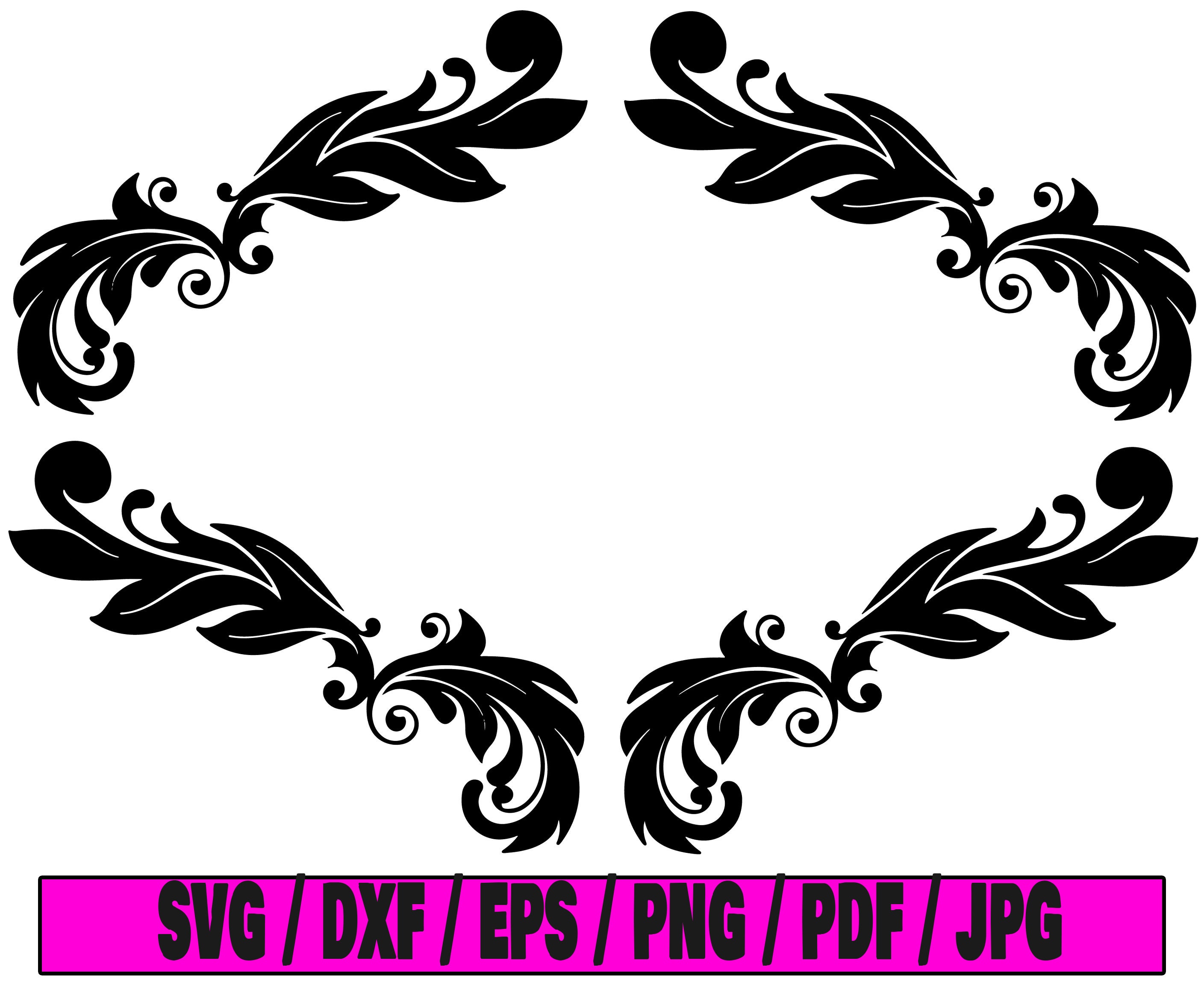 Damask Svg, Ornament Svg, Vintage Svg, Damask Silhouette Svg, File for ...