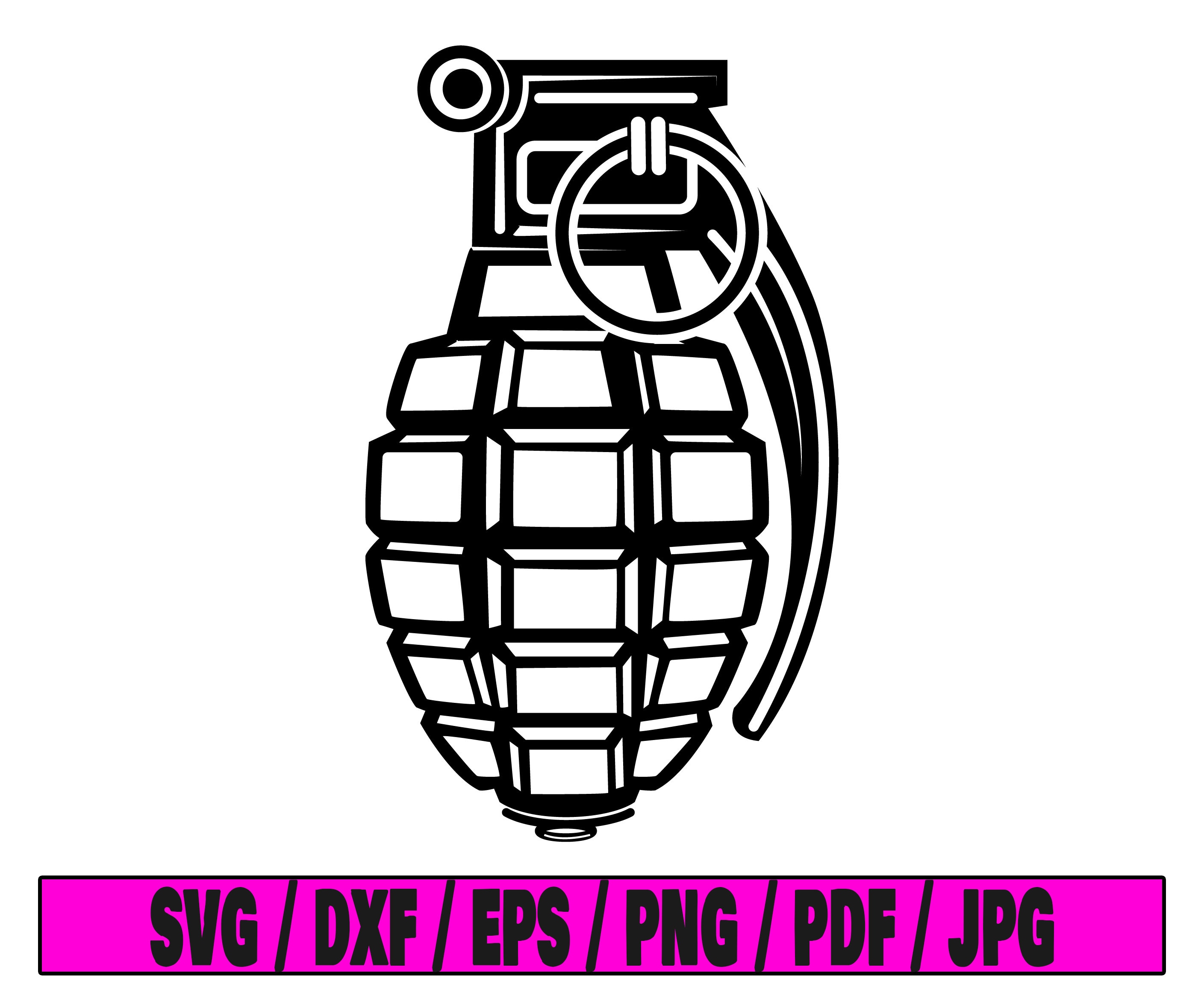 Hand Grenade Svg, Grenade Svg, Bomb Svg, Military Svg, Gun Svg - Etsy