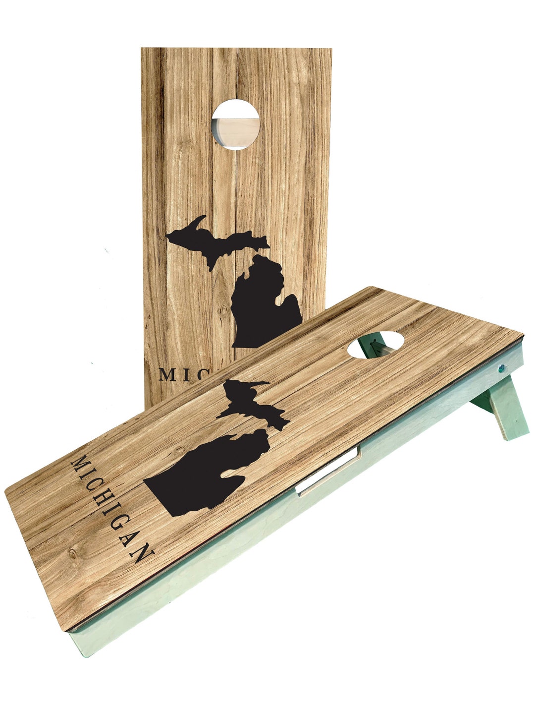 State of Michigan Rustic Cornhole Boards - Etsy