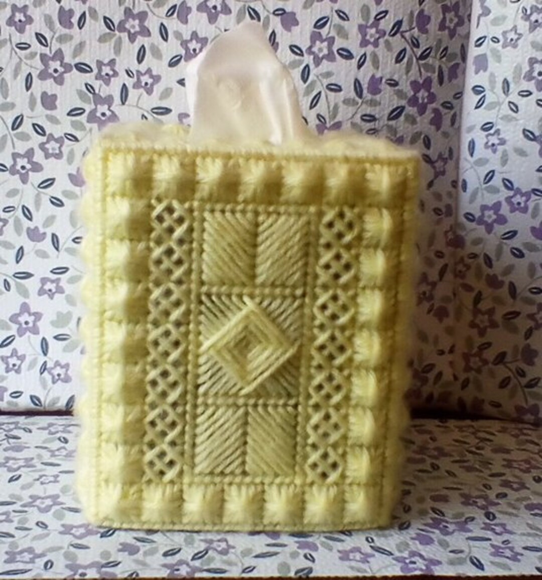 Yellow Tissue Box Cover - Etsy