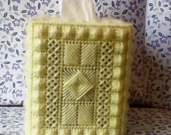 Diamond Simple Yellow Tissue Box Cover - Etsy