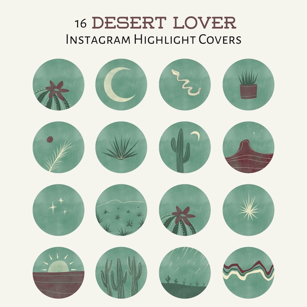 Instagram Highlight Covers, Desert Lover Highlights, Boho Highlights - Etsy