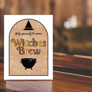 Witches Brew Sign, Halloween Coffee Bar, Halloween Printable - Etsy