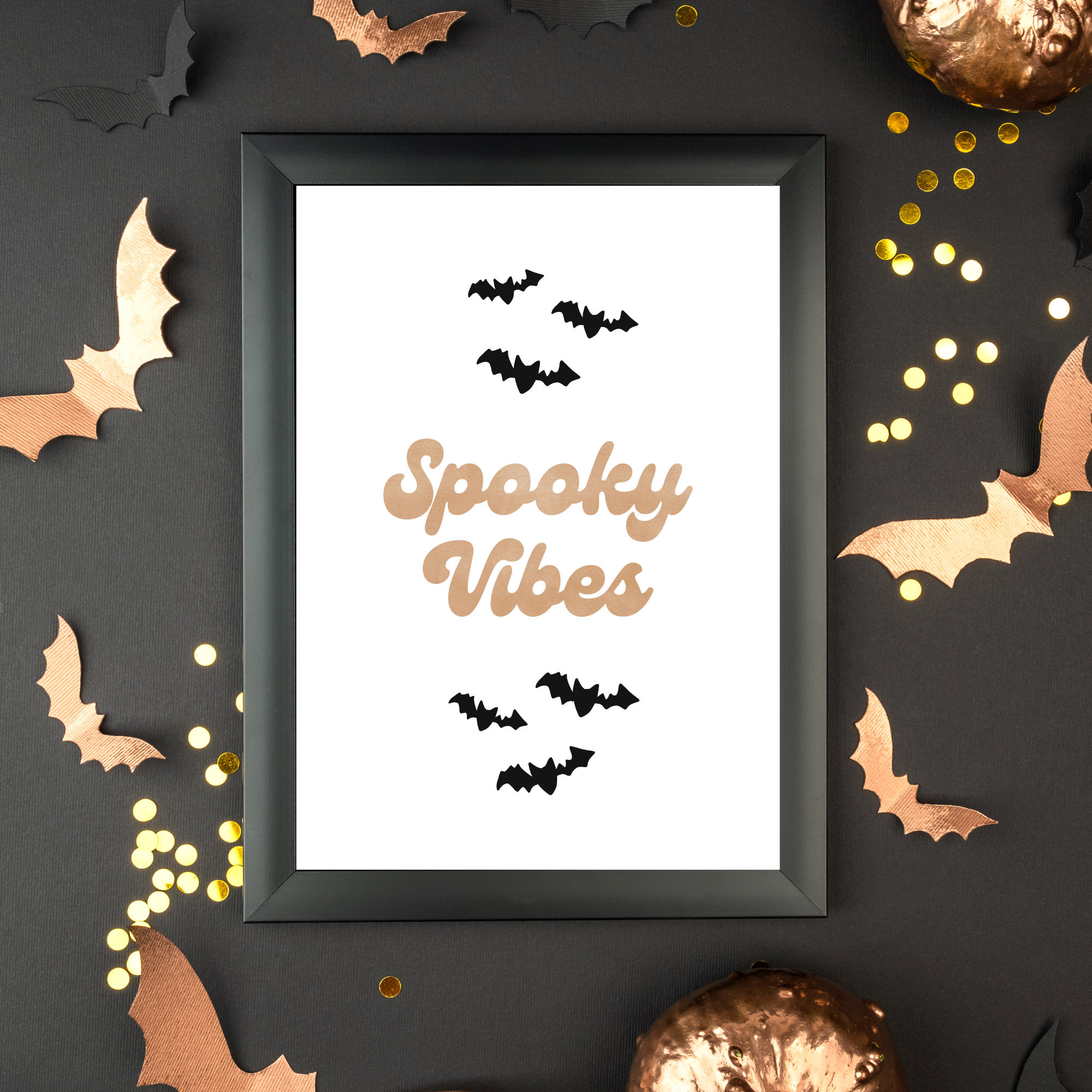 Spooky Vibes Poster Set Halloween Printables Set of 6 Wall - Etsy