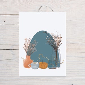 Fall Vibes Art Print Autumn Printable Fall Porch Sign Cozy | Etsy