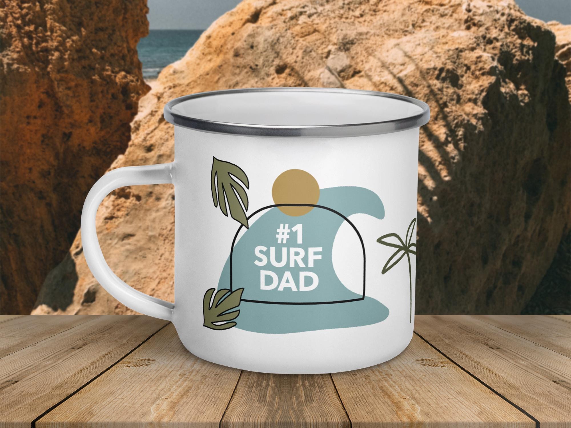 Surf Dad Gift, Surfer Enamel Mug, Surf Gifts for Men - Etsy