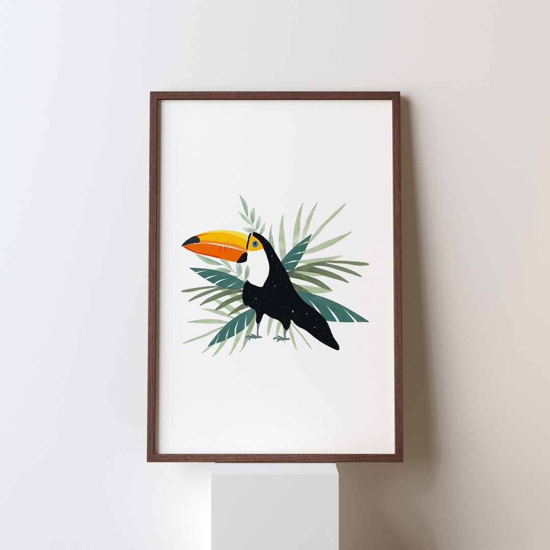 Toucan Art Print: Boho Tropical Jungle Wall Decor (digital Download) - Etsy
