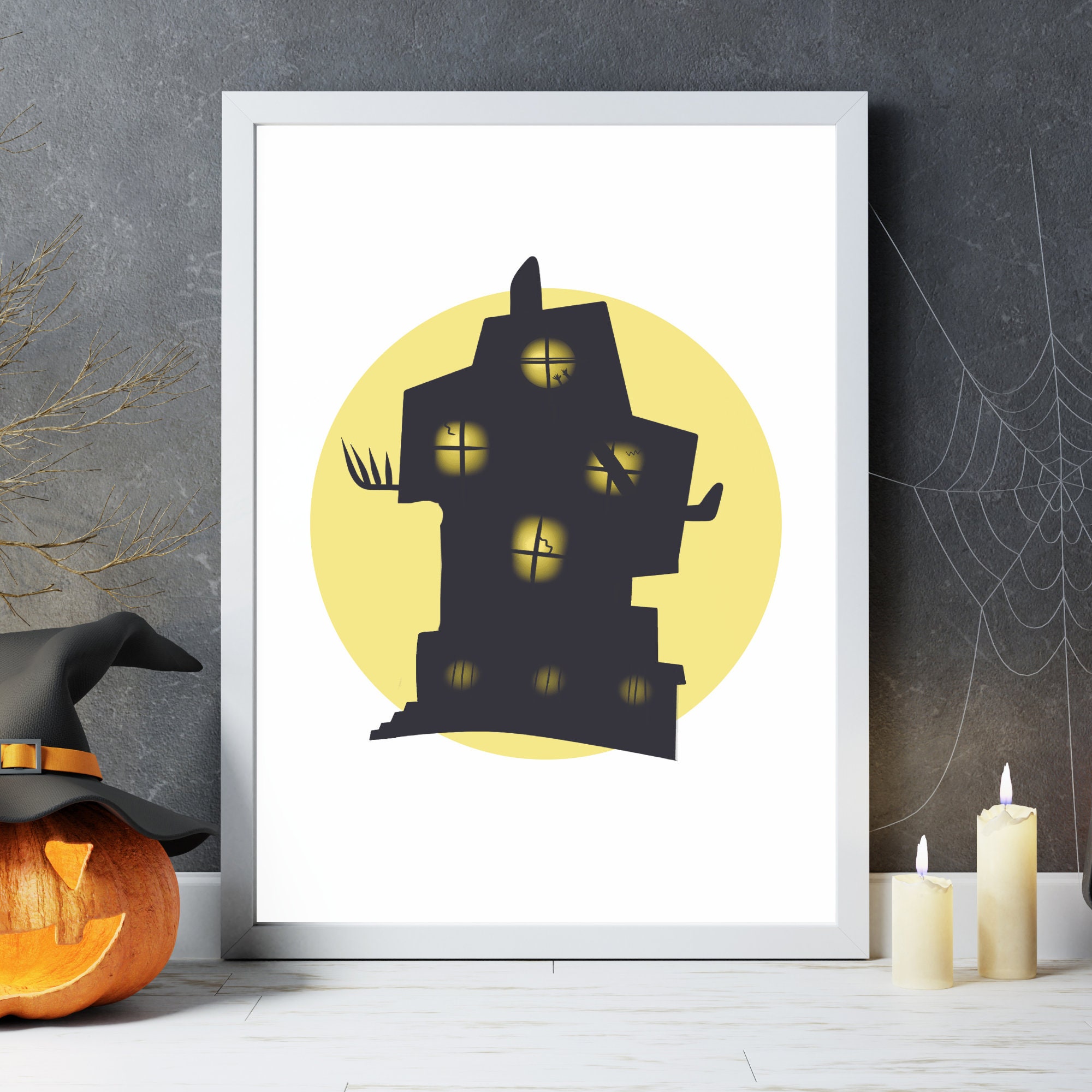 Halloween Printable Poster Set Spooky Prints Haunted House - Etsy