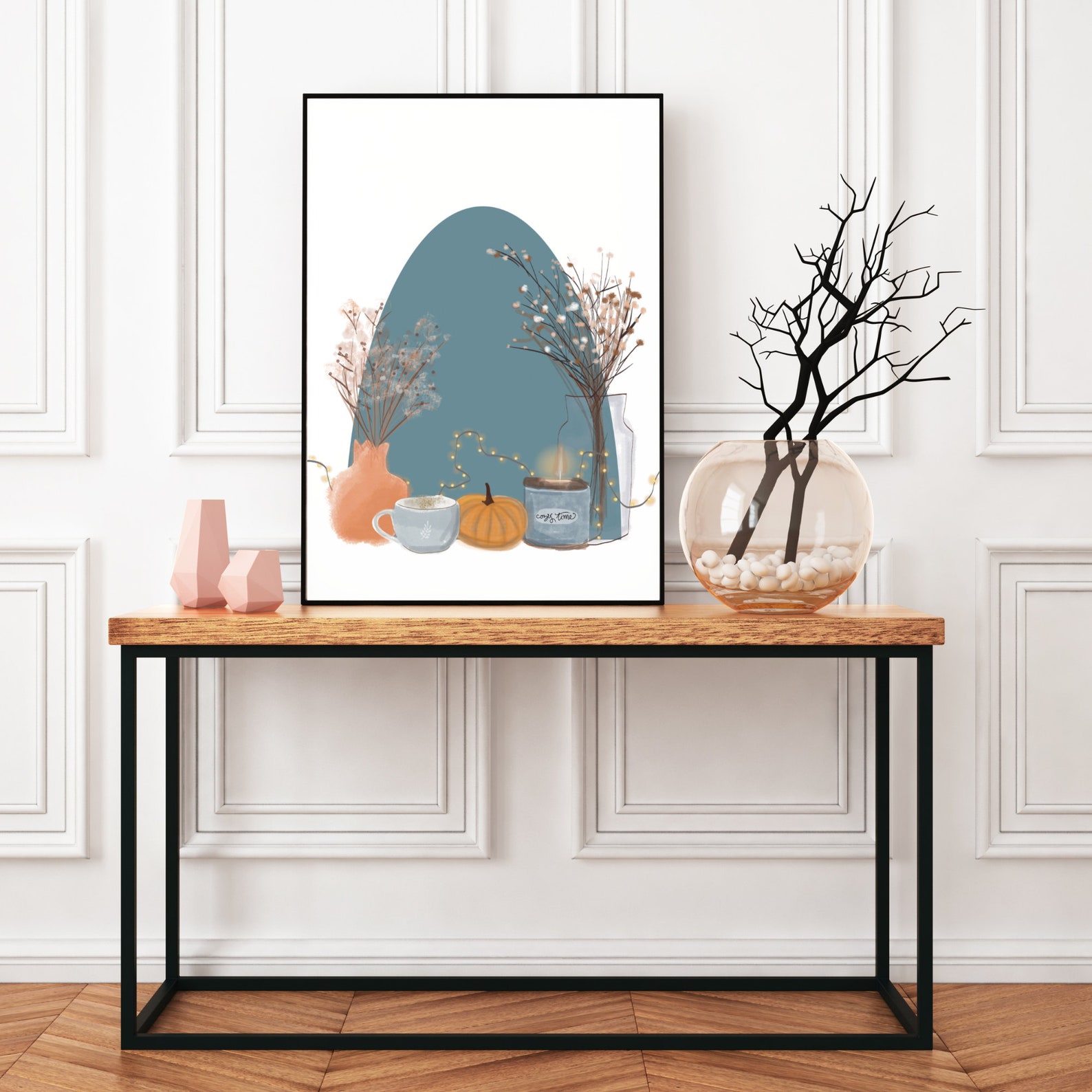 Fall Vibes Art Print Autumn Printable Fall Porch Sign Cozy - Etsy