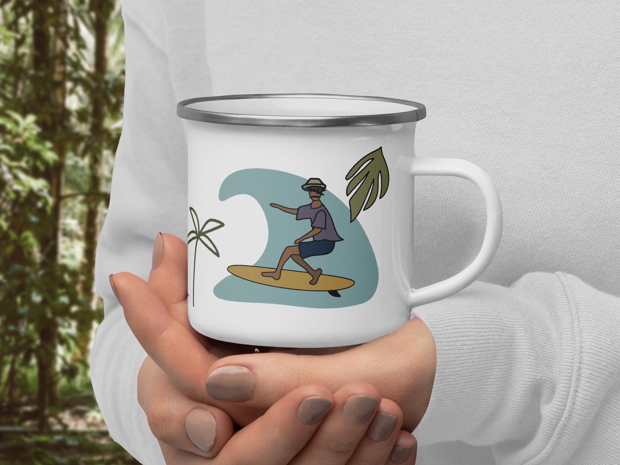 Surf Dad Gift, Surfer Enamel Mug, Surf Gifts for Men - Etsy