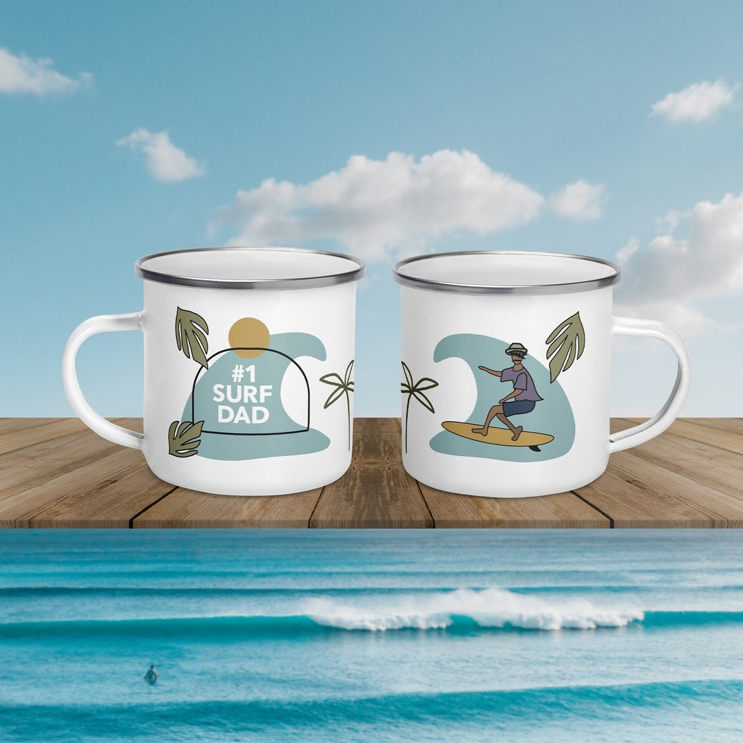 Surf Dad Gift, Surfer Enamel Mug, Surf Gifts for Men - Etsy