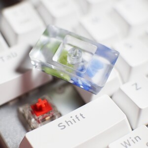 Keycap Resin Caps Lock 1.75u With Natural Flowers | Handmade Keycap for ...
