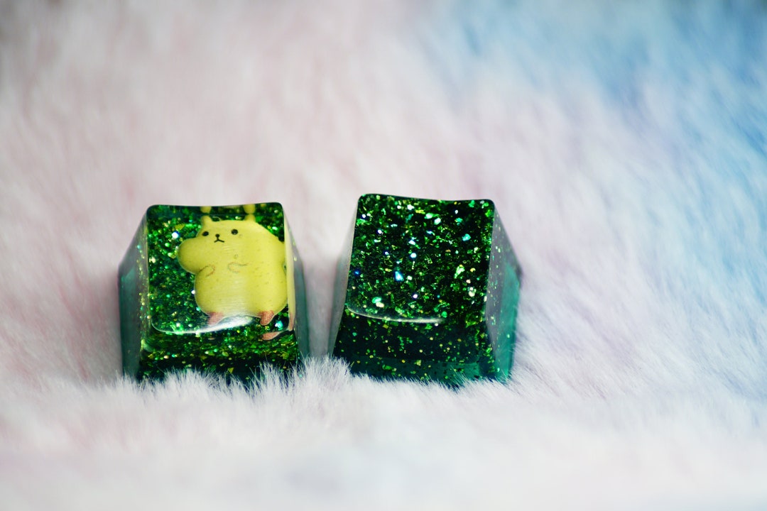 Cute Hamster Green Keycap Set Anime Keycaps R4 - Etsy