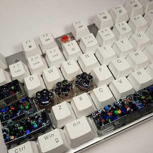 Goth Keycap | Black Rainbow | Artisan Dark Key Caps | OEM Cherry MX ...