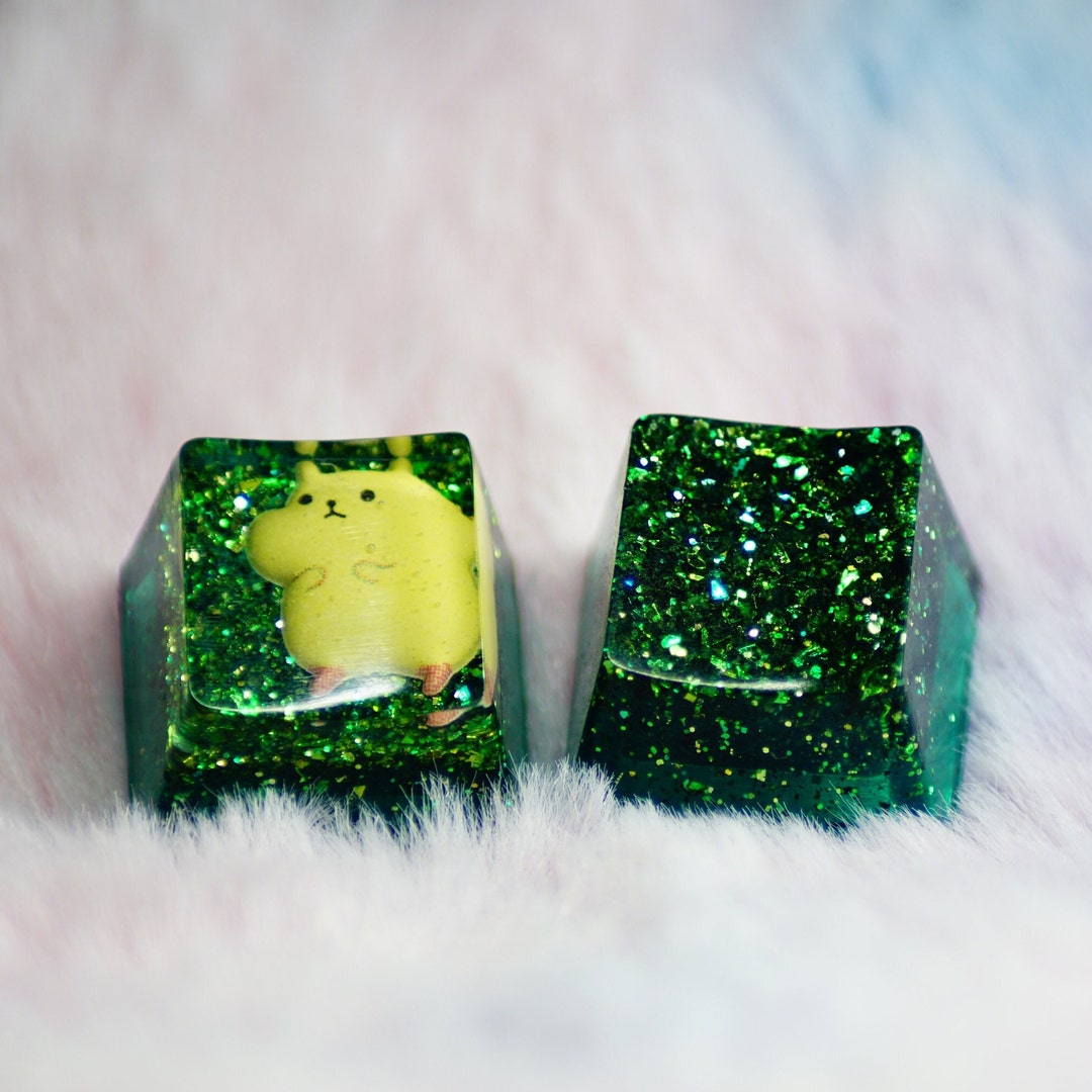 Cute Hamster Green Keycap Set, Anime Keycaps R4 - Etsy