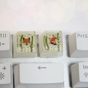 Fox Keycaps, Cute Key Caps, Artisan Keycap, OEM for Cherry MX, Gateron ...